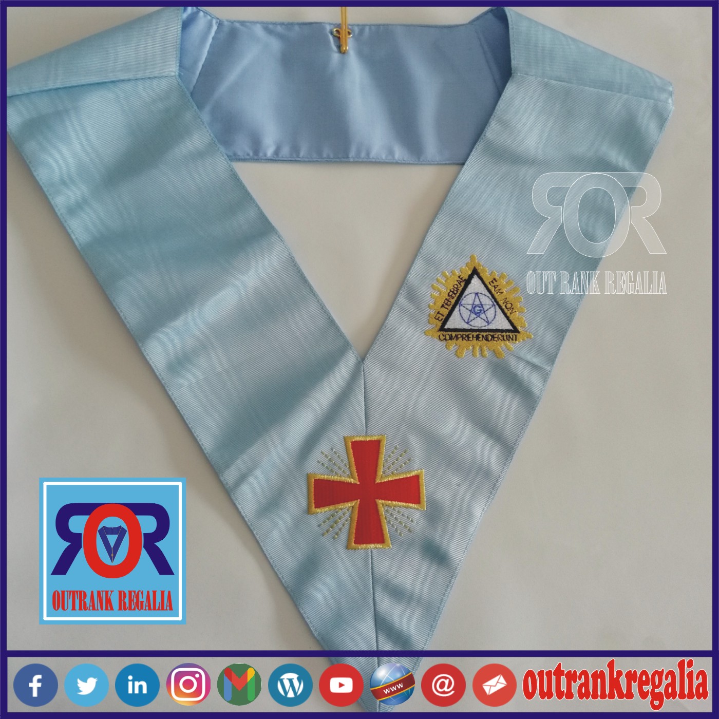 MASONIC COLLARS & SASHES – OUTRANK REGALIA